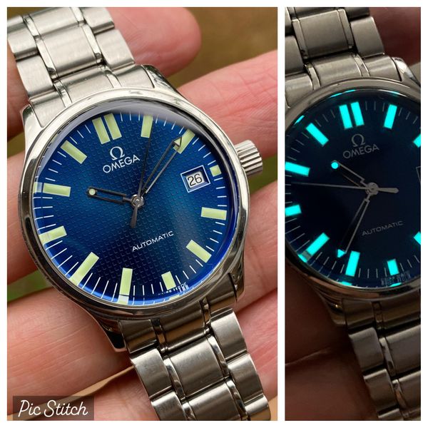[WTS] Omega Seamaster. Automatic. Electric Blue Dial. Strong Lume ...