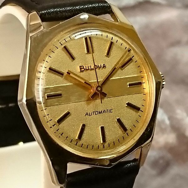 Bulova 'COMMANDER' 1970 vintage automatic watch 10COAC original gold ...