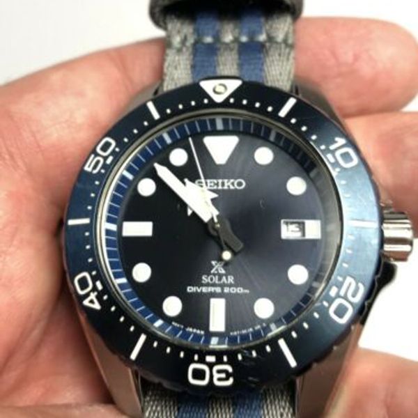 Seiko TITANIUM Solar Prospex SBDJ011 200m AIR DIVER'S Men’s Watch ...
