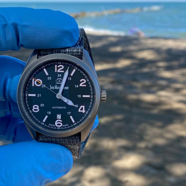 [WTS] Full Kit SWC Swiss Watch Company Bunker Titanium Blue/Grey ...