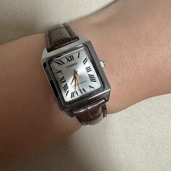 Casio LTP-V007L-9B Vintage Analog Square Tank Watch Original Brown ...