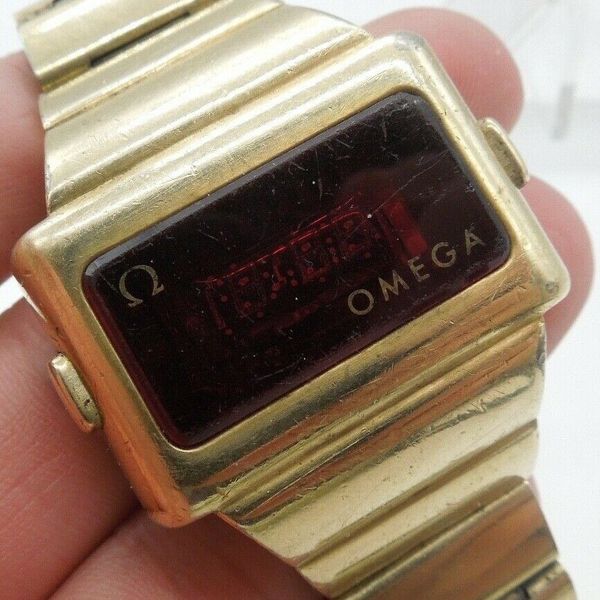 Vintage Omega TC2 Time Computer 2 LED Men's Watch 196 0039 For Parts or ...