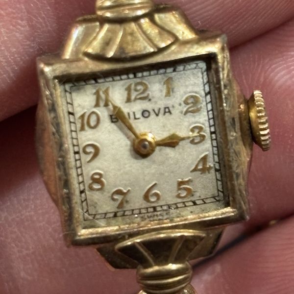 Vintage Womens Bulova Watch With Crystal Missing Stainless Steel Back ...