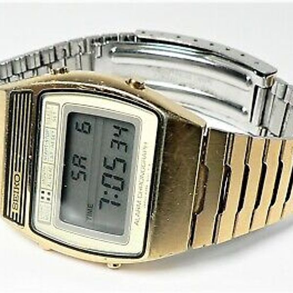Seiko Alarm Chronograph Digital Watch C1980 Functional Vintage #14707 ...