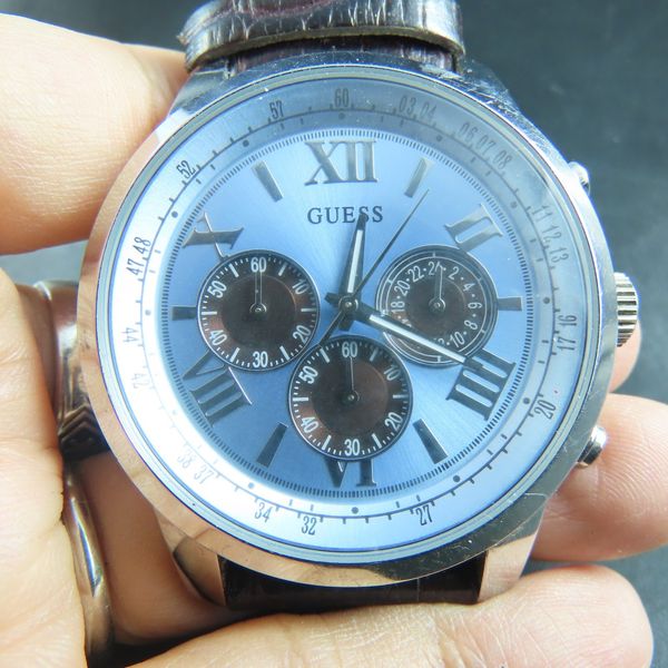 All Steel Guess Chronograph 24 Hours Quartz Men Watch | WatchCharts ...