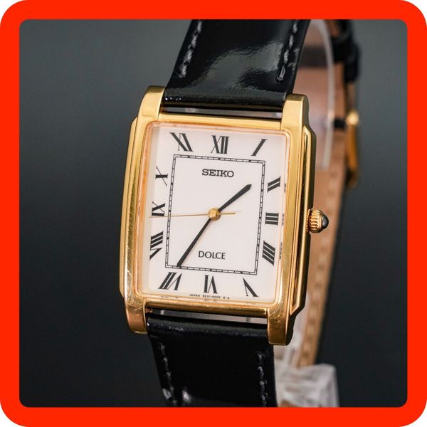 [N-MINT] New BAND SEIKO Dolce 5E31-5000 Vintage Gold Tank Shape Men Watch Japan | WatchCharts ...