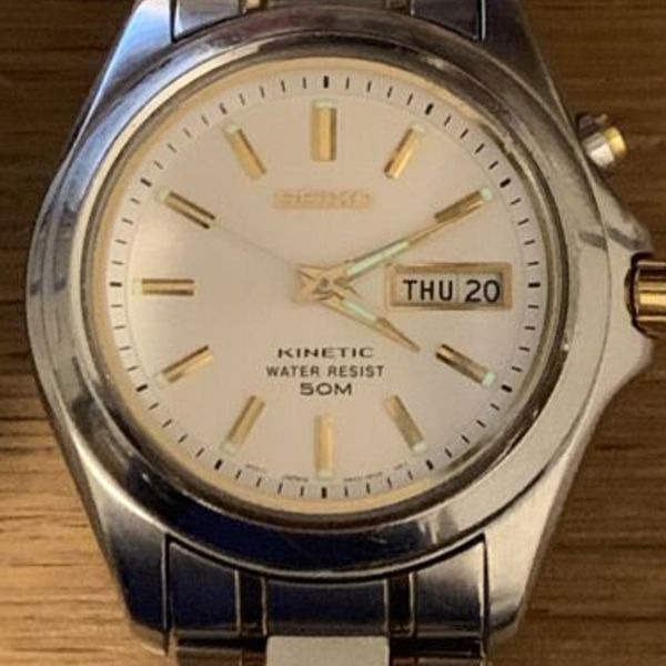 Seiko Kinetic 50m 5M43-0F30 Steel Gents Watch | WatchCharts