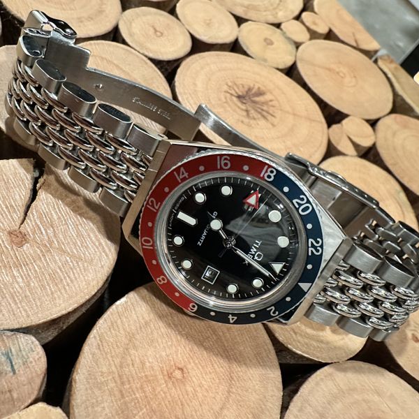 38mm Timex Q SWISS GMT w/ properly tapered Beads of Rice-Called the ...