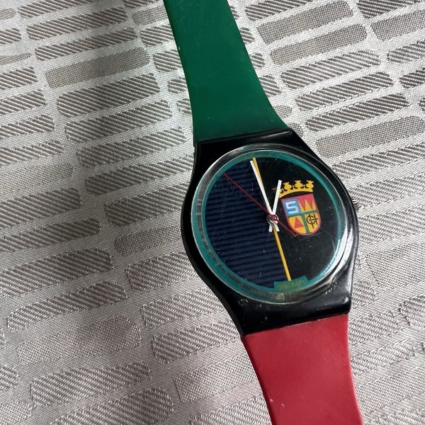 Vintage 1986 Swatch Wrist Watch Crest Coat Of Arms | WatchCharts ...