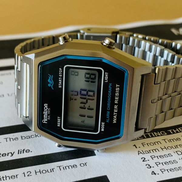 [$20 USD] EXCELLENT ARMITRON RETRO LCD DIGITAL WATCH WITH 50M WATER ...