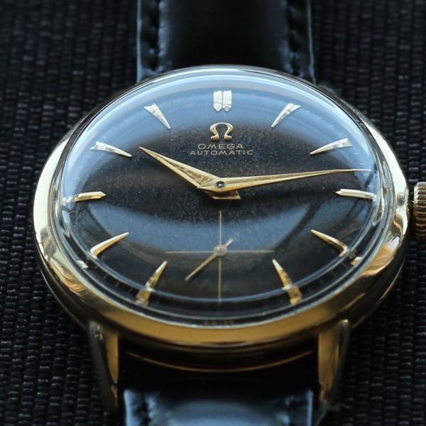 SOLD Vintage Omega Automatic original black gilt dial, small seconds ...