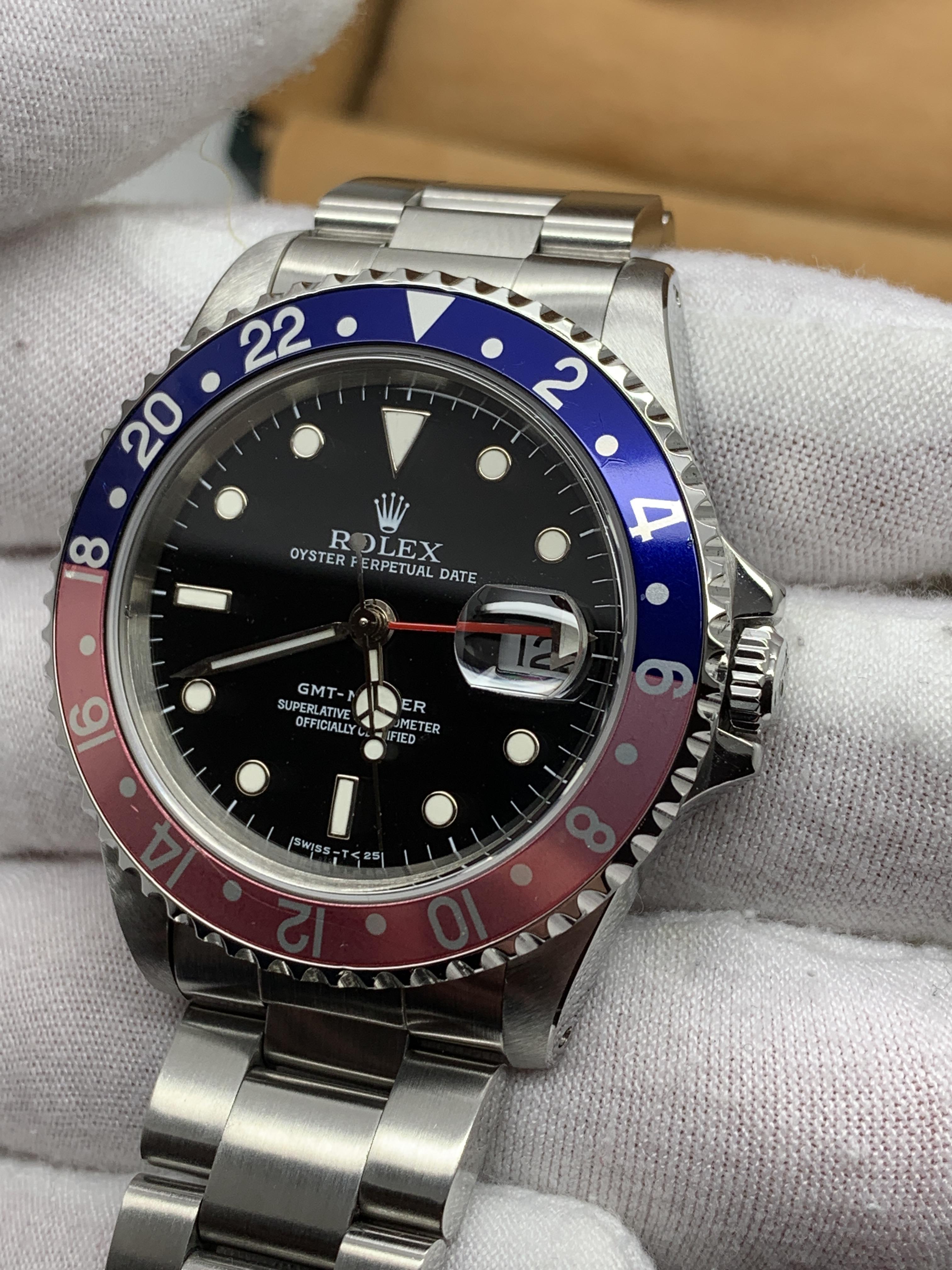 1997 Rolex Gmt 16700 box and papers Pepsi | WatchCharts Marketplace