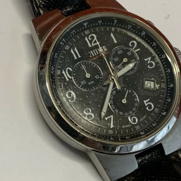 Zeitner ZM1926 pilots watch wristwatch silver mens chronograph Parts Or ...