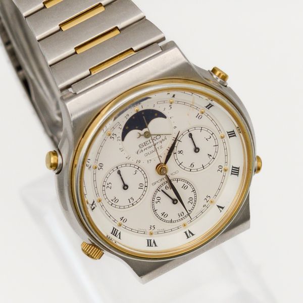 Vintage 1984 SEIKO 7A48-7000 Moon Phase Chronograph Quartz â Sport 100â ...