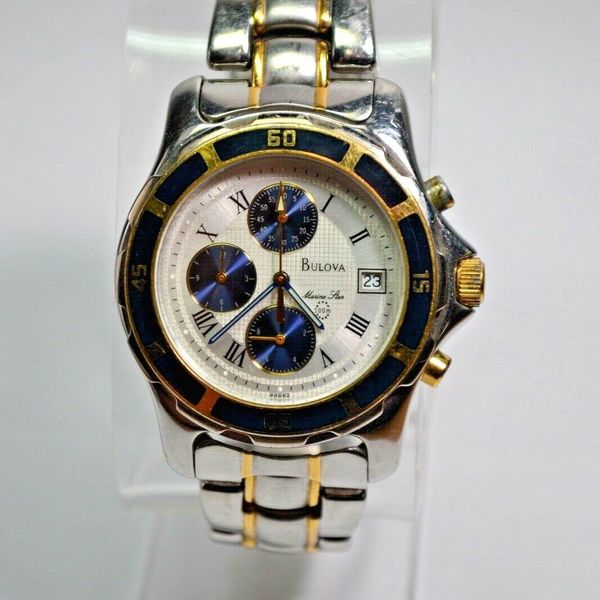 Men's Bulova Marine Star Model 98882 Stainless Steel w Gold Tone ...