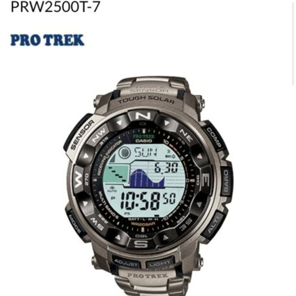 New!! Casio Men's PRW2500T-7 Pathfinder Triple Sensor Tough Solar ... New!! Casio Men's PRW2500T-7 Pathfinder Triple Sensor Tough Solar ...