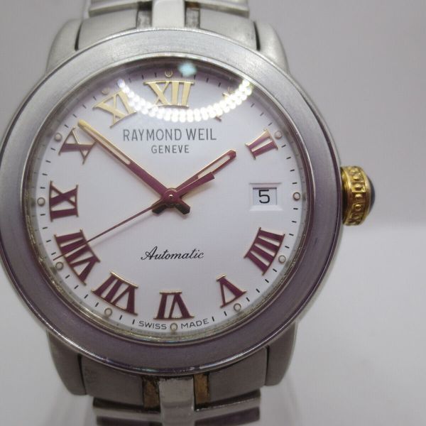 RAYMOND WEIL COLLECTION PARSIFAL 2840 DATE STAINLESS STEEL AUTOMATIC ...