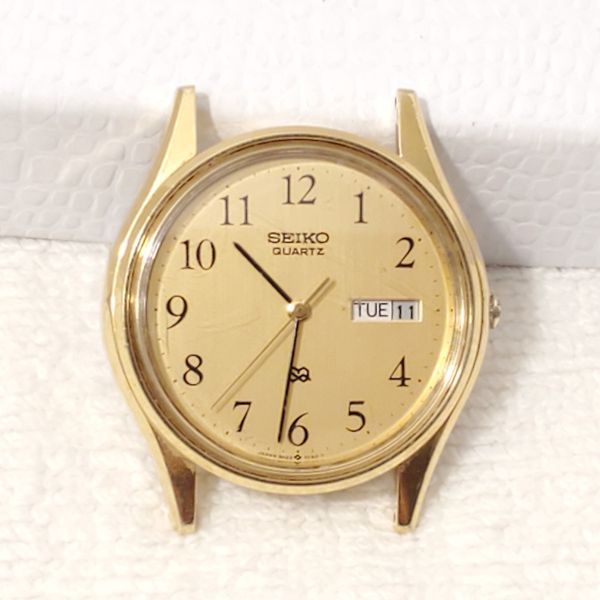Vintage Seiko SQ Men's Quartz Watch Gold Tone Day Date Three Jewels S Steel | WatchCharts ...