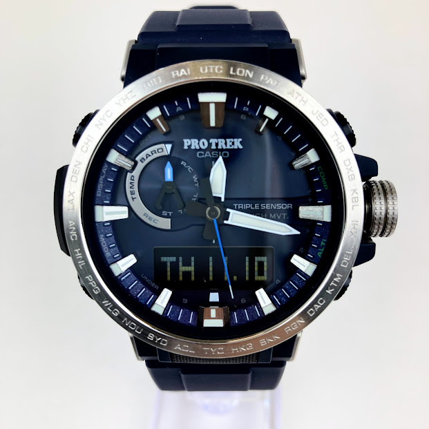 [Used] CASIO | Casio PROTREK PRW-60 tough solar triple sensor analog digital radio solar watch ...