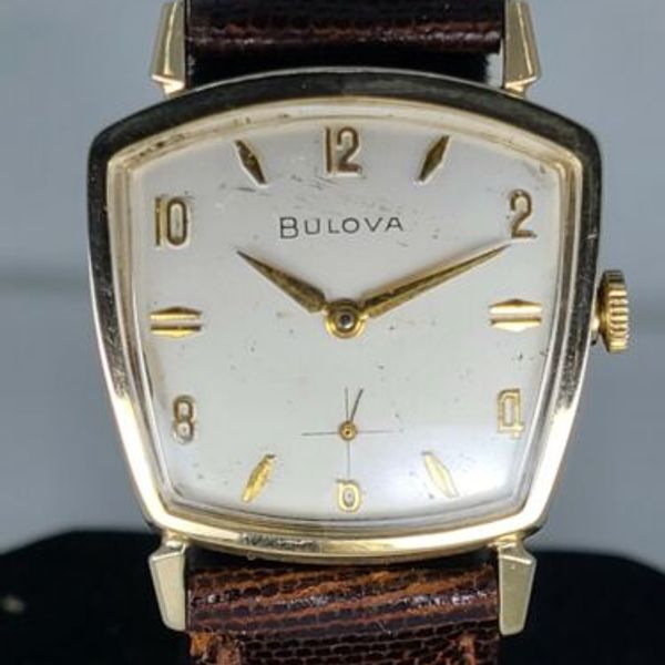 VINTAGE MENS 1960 BULOVA 17J "AMERICAN EAGLE" ASYMETRICAL SERVICED ...