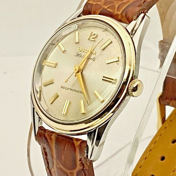 Vintage 1963 Mens Bulova 30 jewels automatic watch 30 QW Variant 14k ...