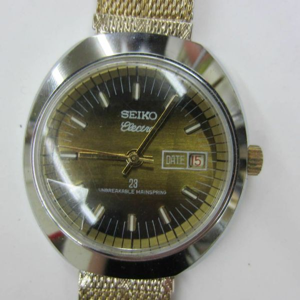 Beautiful Vintage SEIKO ELECTRA 23 Unbreakable Mainspring Men's Watch | WatchCharts
