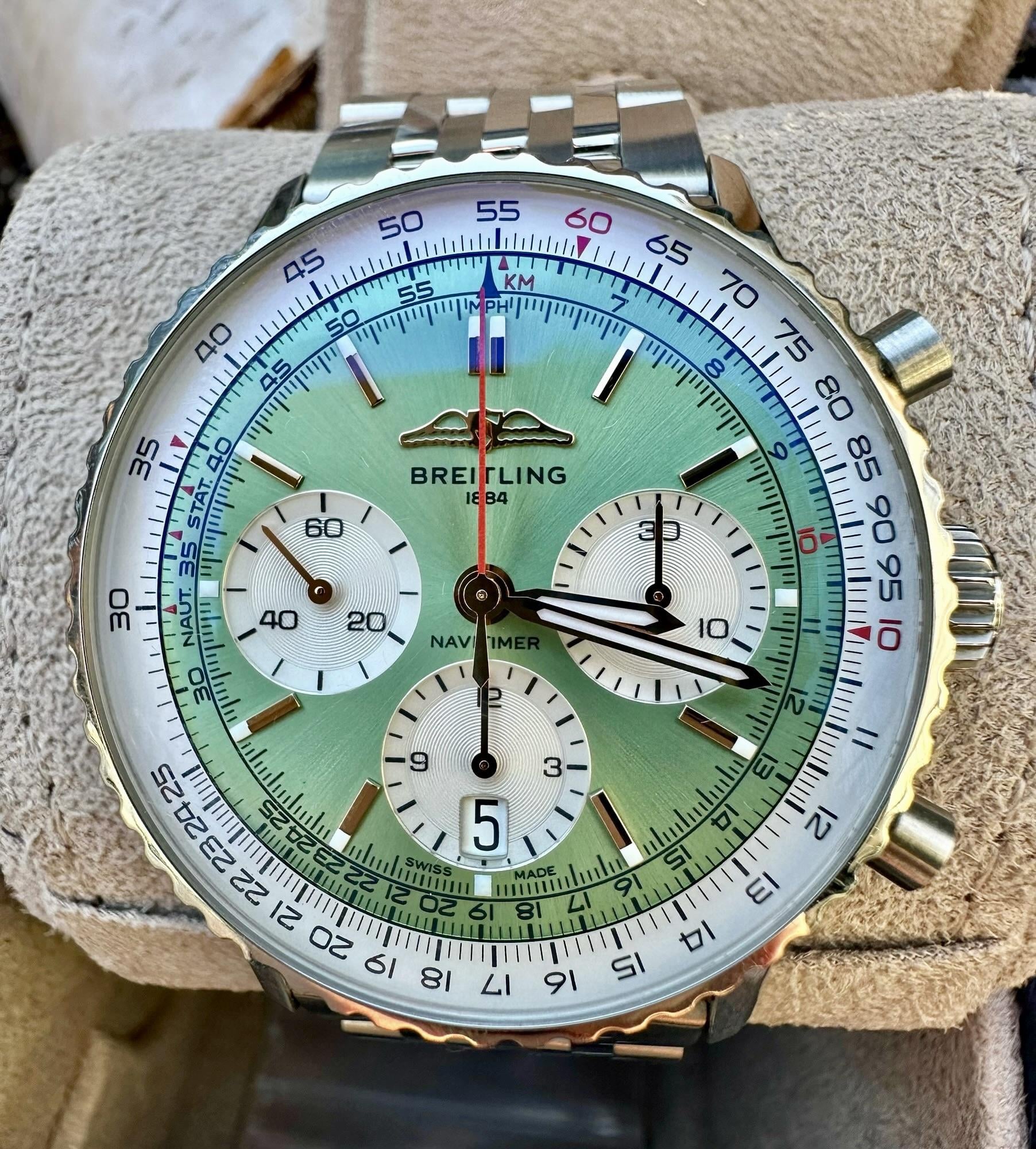 [WTS] 2023 Breitling Navitimer B01 Chronograph 41mm “Mint”Green Dial ...