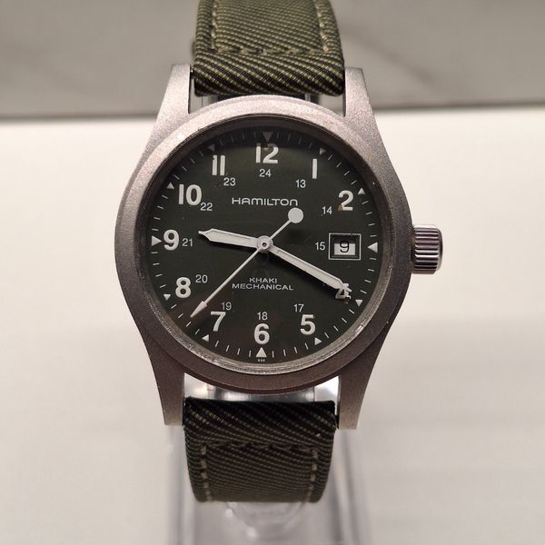 HAMILTON Khaki Field Mechanical H694190 38mm Green Dial | WatchCharts ...