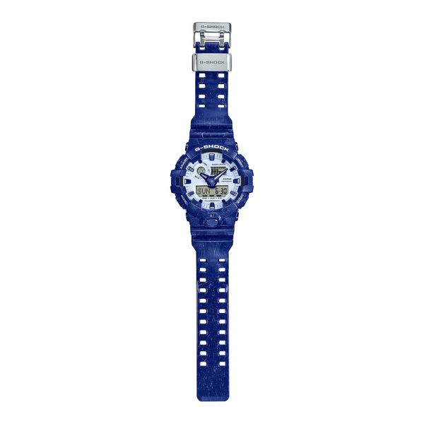 Casio G-Shock Blue and White Porcelain Steeled Men's Watch GA-700BWP-2A ...