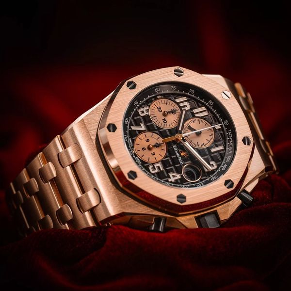JUST BUYING Audemars Piguet Royal Oak Offshore 'Brick’ 18K Rose Gold ...
