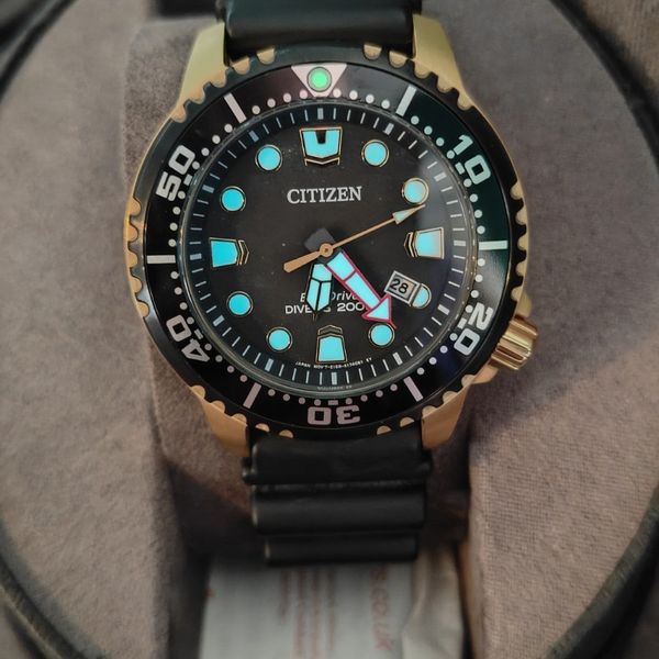 Citizen Promaster Gold Tone Eco Drive Mens Watch | WatchCharts Marketplace