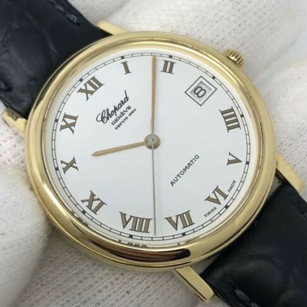Gents Classic Automatic Chopard Geneve Solid 18ct White Dial 34.5mm ...