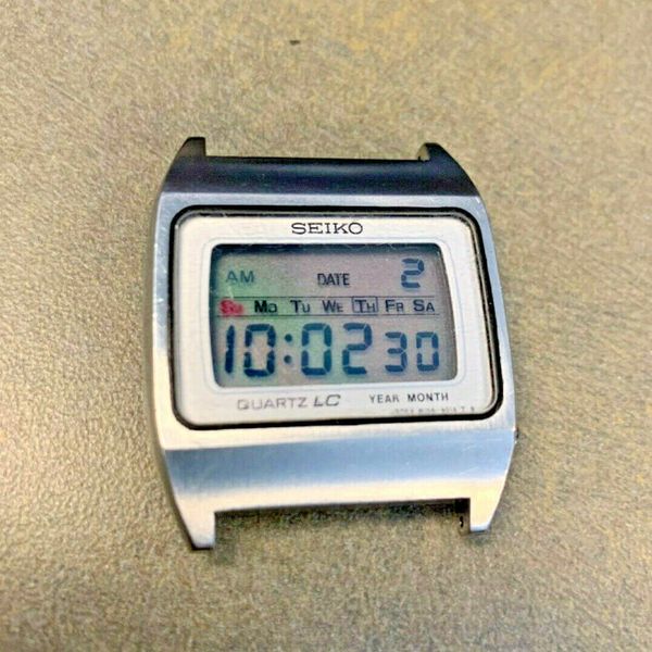 VINTAGE 1978 SEIKO M154-5009 LC LCD QUARTZ STAINLESS STEEL DIGITAL ...