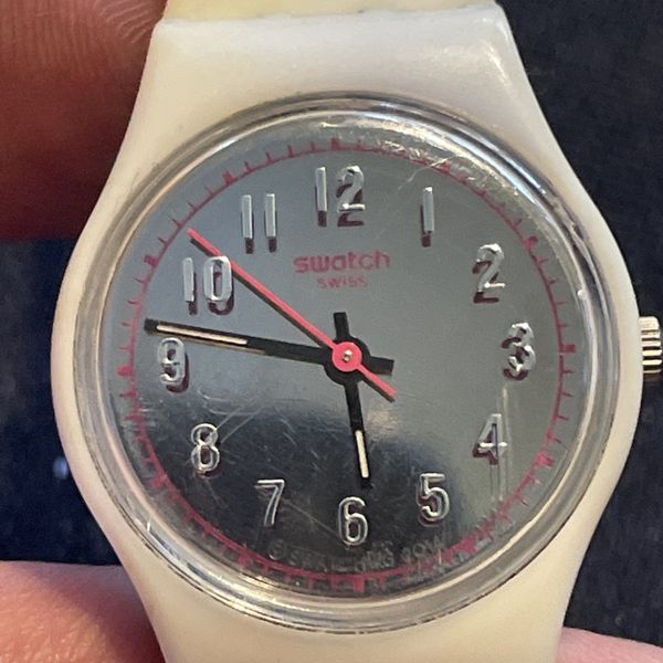 Lovely Ladies swatch watch Mirror Dial White Case And Strap 2014 ...