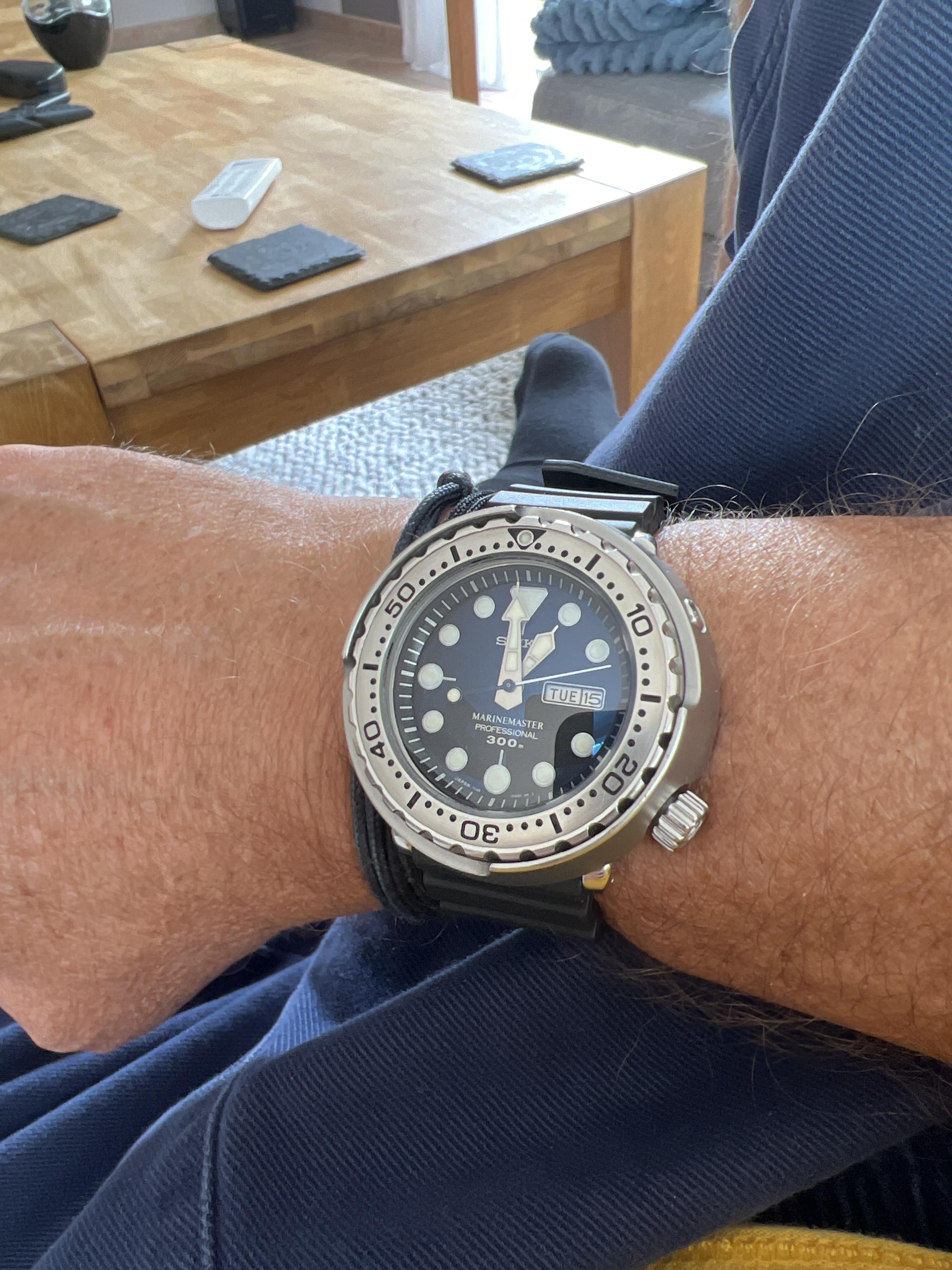 Seiko SBBN017 Tuna Can Full Set with Saphire Glass | WatchCharts ...