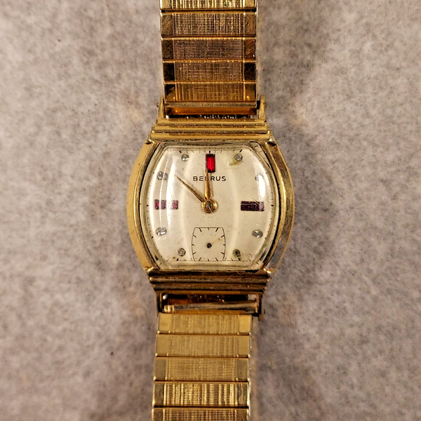 Vintage 1950s Benrus Men's Ruby Dial Model CW-2 Swiss 10k RGP for Parts ...