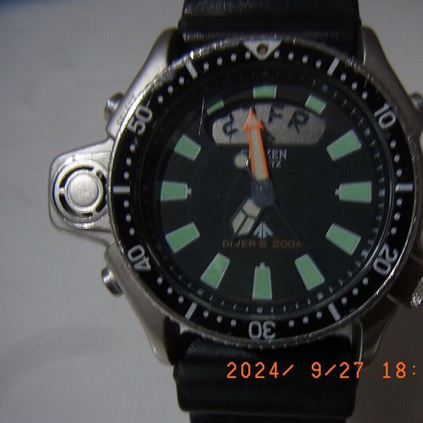 VINTAGE CITIZEN PROMASTER AQUALAND ANA DIGI WATCH C520 MADE IN JAPAN ...