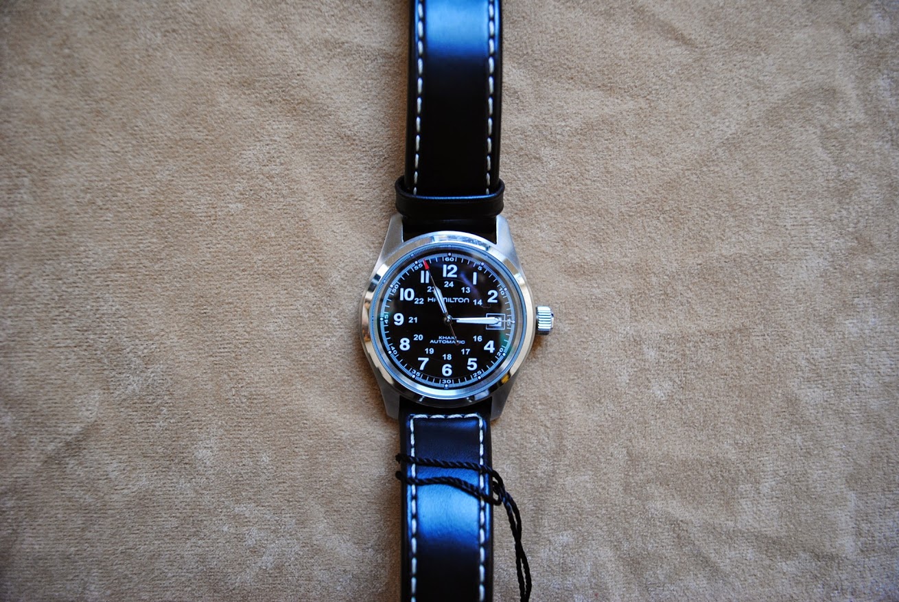 FS: Hamilton Khaki Field Black Dial Auto H70455733 38mm Black Leather ...