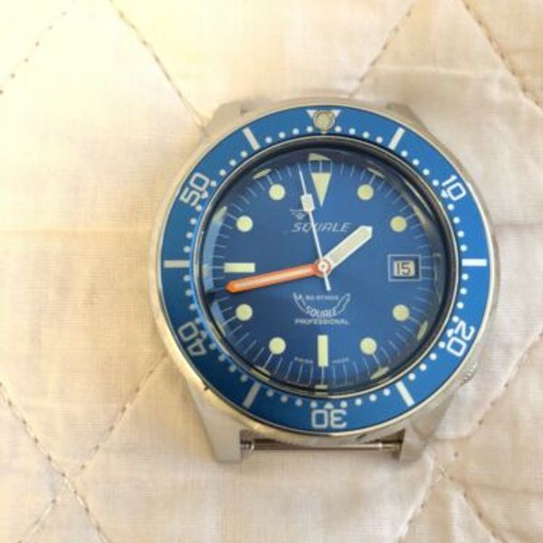 SQUALE 500 METER PROFESSIONAL SWISS AUTOMATIC DIVE WATCH 1521-026-BLR ...