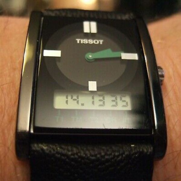 RARE Vintage 1992 TISSOT Two Timer D377 Black Alarm, Chrono Watch! To ...