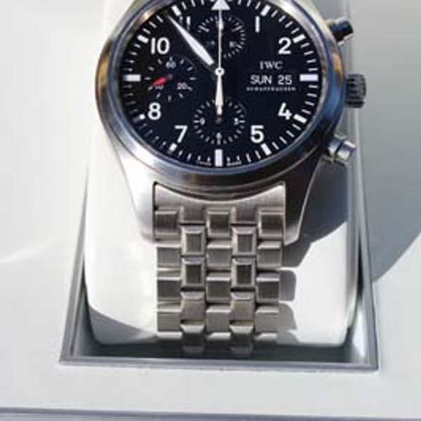 FS - IWC 3717 Pilot Chronograph with Bracelet | WatchCharts Marketplace