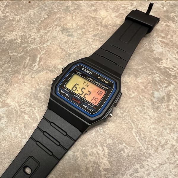 Modified Casio F-91W - Custom Screen Filter Yellow-orange | WatchCharts ...