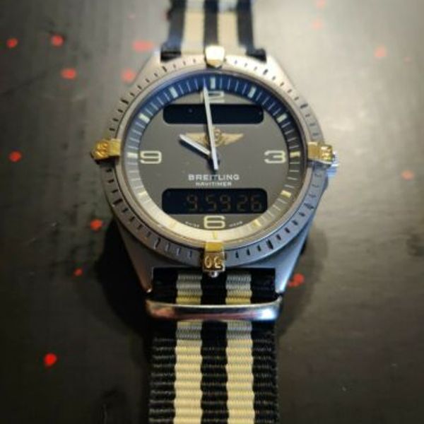 Breitling Aerospace Navitimer 80360 Titanium Analog Digital Wrist Watch ...