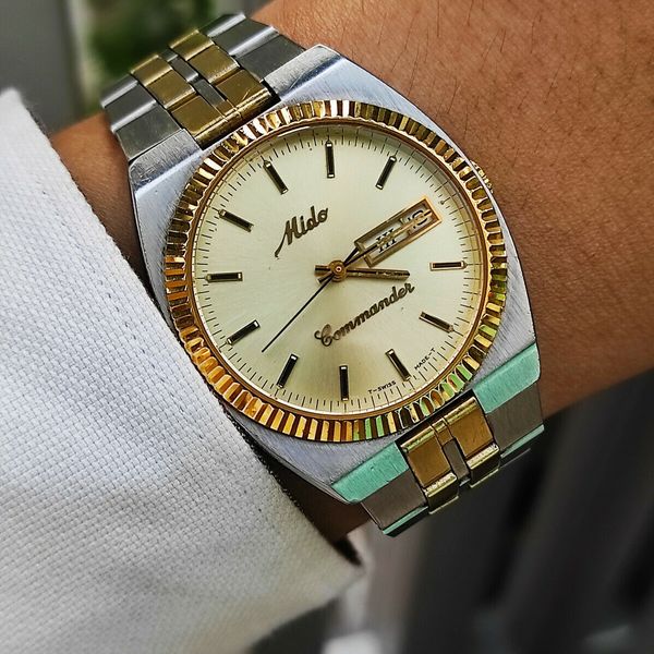 Vintage Mido Commander Daydate 8017-1 authentic swiss made rare mido ...
