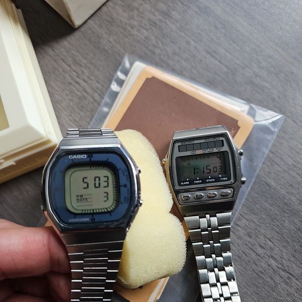 Vintage digital Casio watch Casiotron 56cs 52 full steel version & seiko a557 | WatchCharts ...