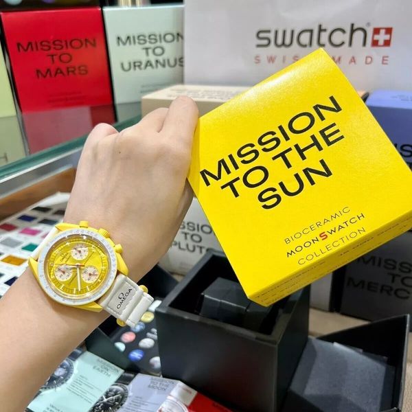 Swatch x Omega Bioceramic Moonswatch Mission To The Sun Watch -With Box ...