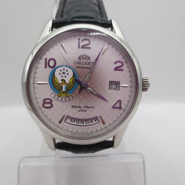 ORIENT WITH UAE AIRFORCE EMBLEM EVO9 DAYDATE STAINLESS STEEL AUTOMATIC ...