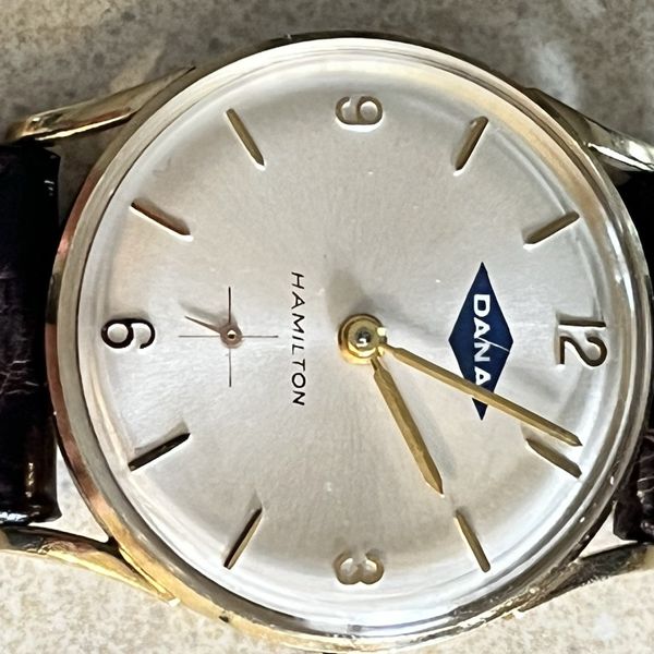 Hamilton Men's Vintage 14K Solid Gold Case Mechanical Watch w/ "DANA ...
