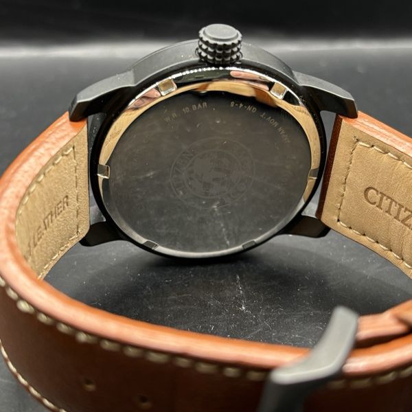 Citizen WR100 Eco-drive Menâ s 42mm Watch Black And Orange ...