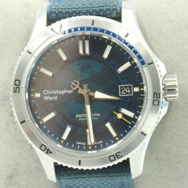 CHRISTOPHER WARD C60 Trident Pro 300 WH569 Blue Automatic Wristwatch - L49 | WatchCharts Marketplace